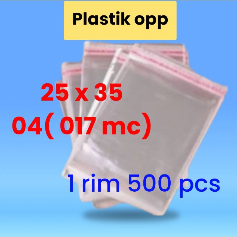 Plastic OPP SEAL/Glue 25x35 Thickness 04 per Ream Of 500 pcs | Shopee ...