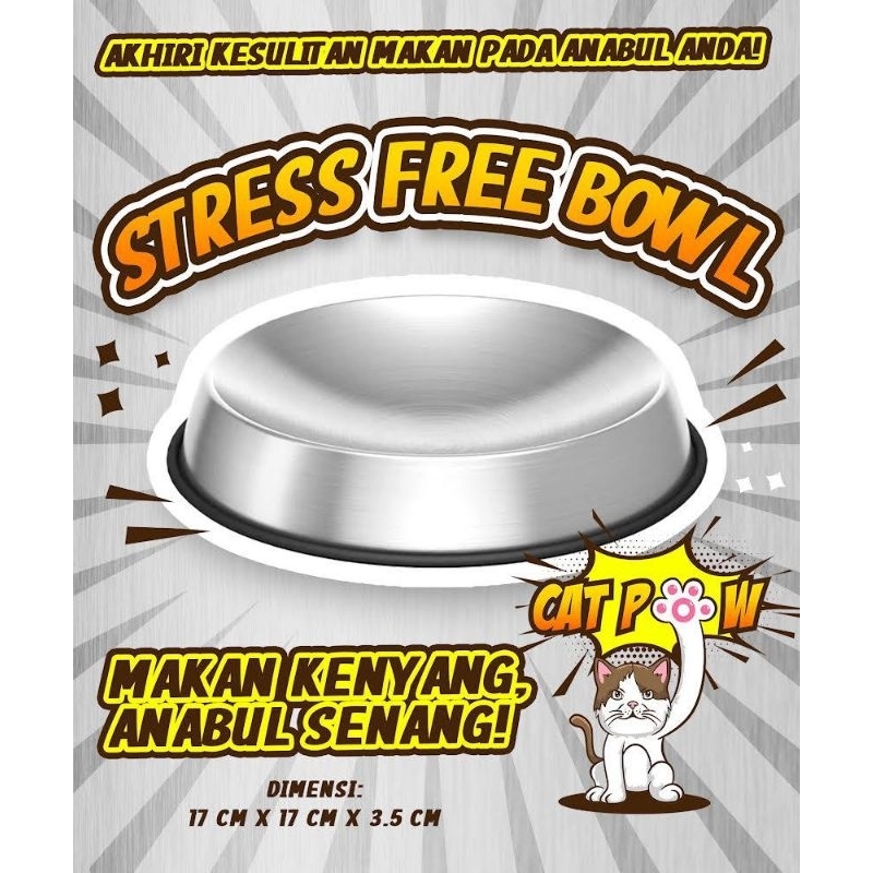 CATPOW Stress Free Bowl for Cat and Dog Cat Food Plate Bowl Dog Feeding ...