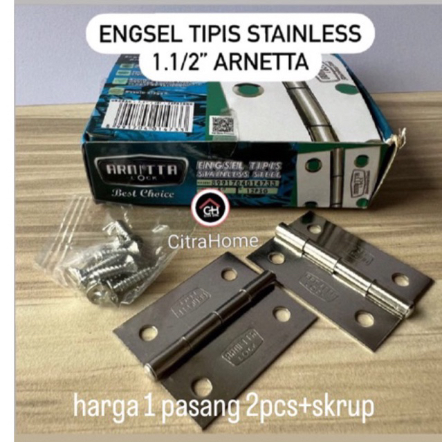 Arnetta 1,5” Stainless Thin Hinges (1 pair) | Shopee Philippines