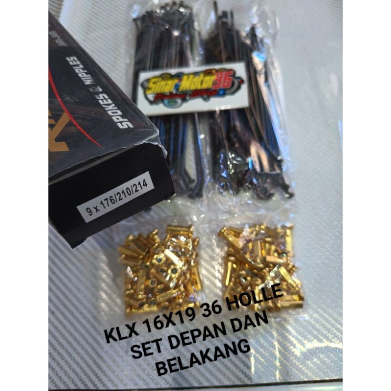 HITAM Ruji FINGER KLX150 KLX 150 TRAIL SUPERMOTO BLACK NEPEL GOLD SET ...