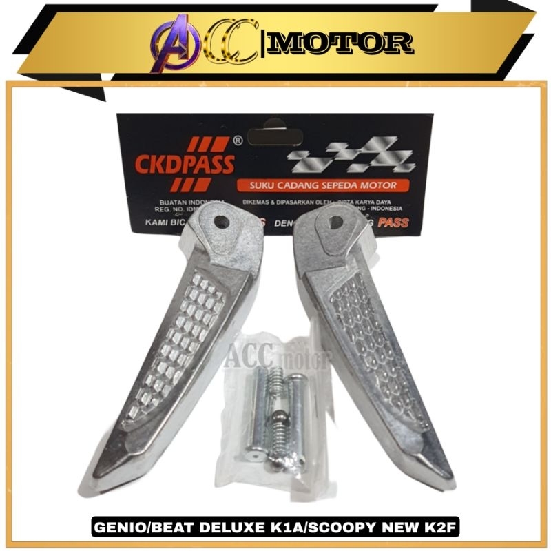 STEP FOOT STEP REAR STEP SET GENIO/BEAT DELUXE 2020/SCOOPY ESP K2F HIGH ...