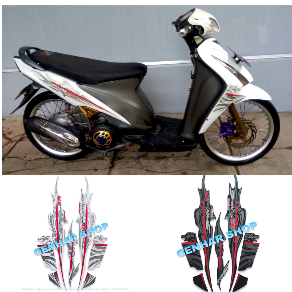 Suzuki SPIN SR 125 2008 LIMITED Standard BODY Trim STRIPING Sticker A ...