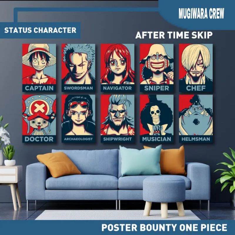 Hope one piece crew mugiwara wall Poster A4 20x30 | Shopee Philippines