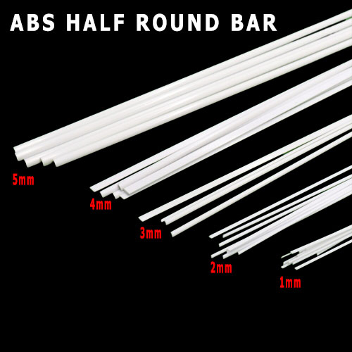 ABS HALF ROUND BAR / ROUND HALF PLASTIC STICK | Shopee Philippines
