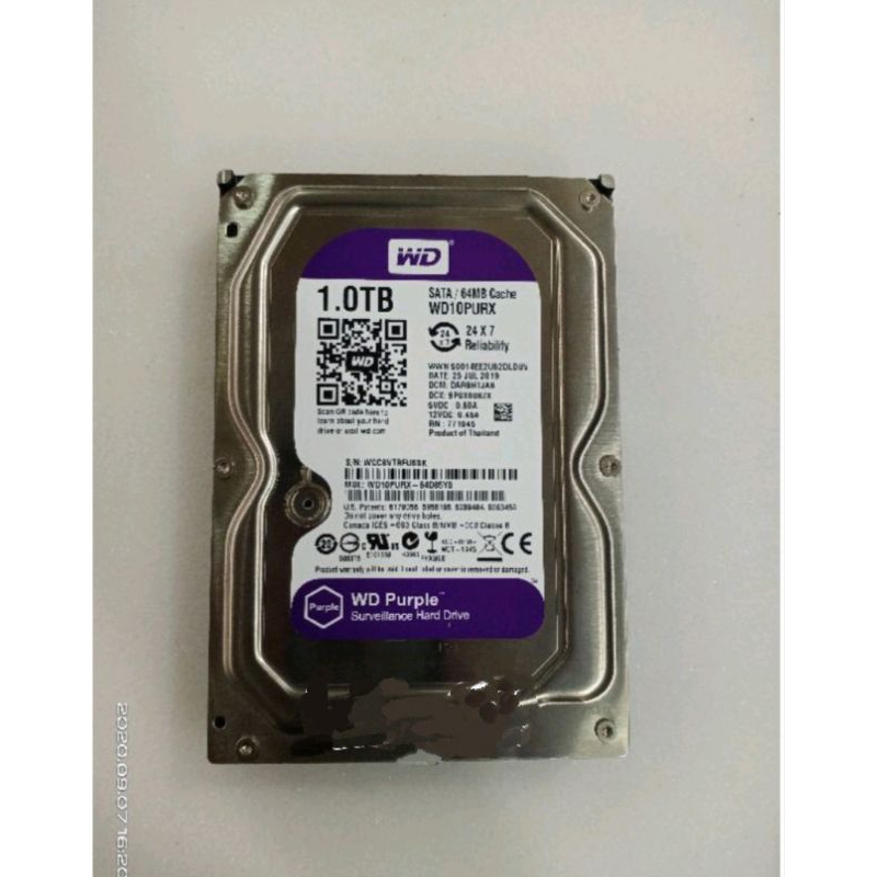 WD PURPLE 1TB SURVEILLANCE Hard Drive SPECIAL FOR CCTV DVR NVR 1 TB ...