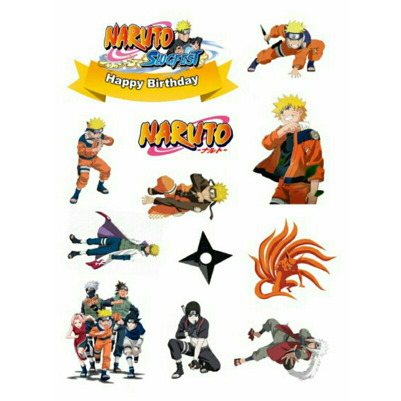 Naruto Theme Topper/Custom NARUTO Birthday Cake Decoration | Shopee ...