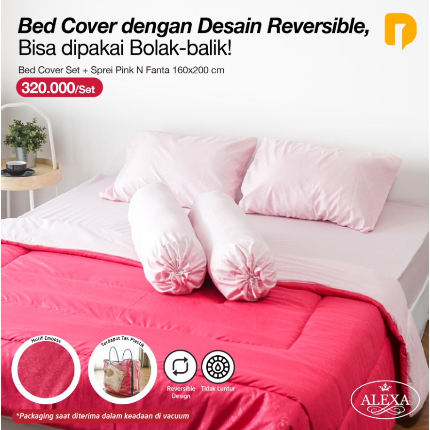 Alexa Bed Cover + Pink N Fanta Bed Sheet | Shopee Philippines