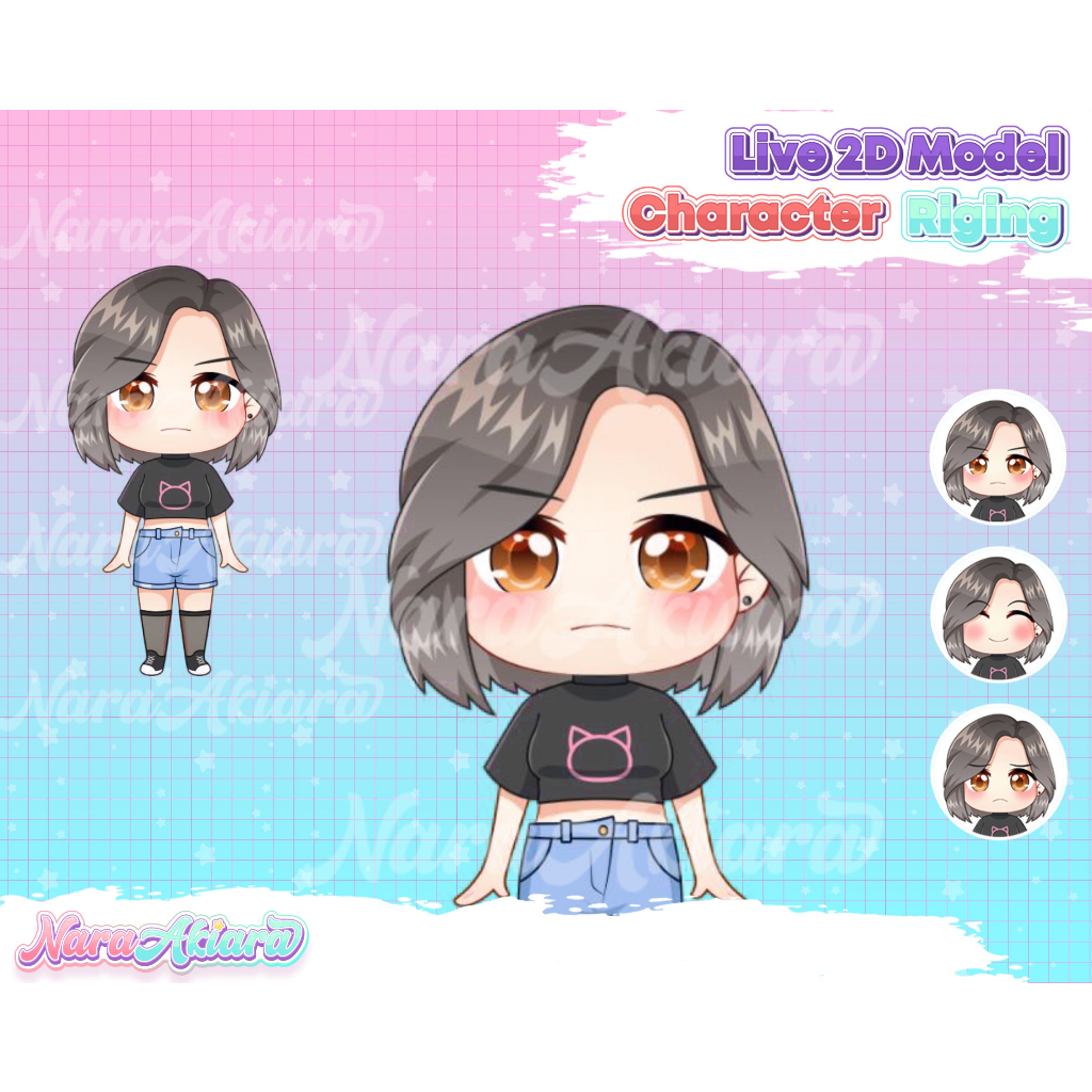 Get Your Chibi VTuber Charm Now, Live2D Ready to Use, VTuber Live2D ...