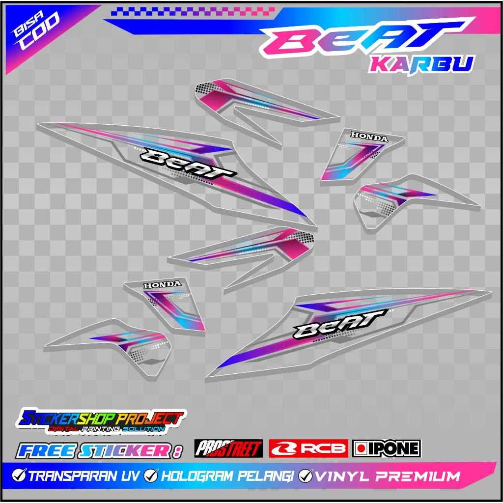 Striping Variations Of HONDA BEAT Carburetor Motorcycle/STICKER LIST ...