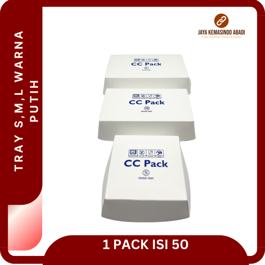 PUTIH White Paper Tray/Kfc Serving Plate/Paper Tray Dine In S/M/L ...