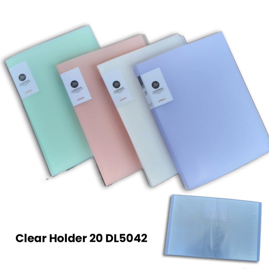 A4 Soft Color Pastel Clear Holder Document Folder contains 20 Display ...