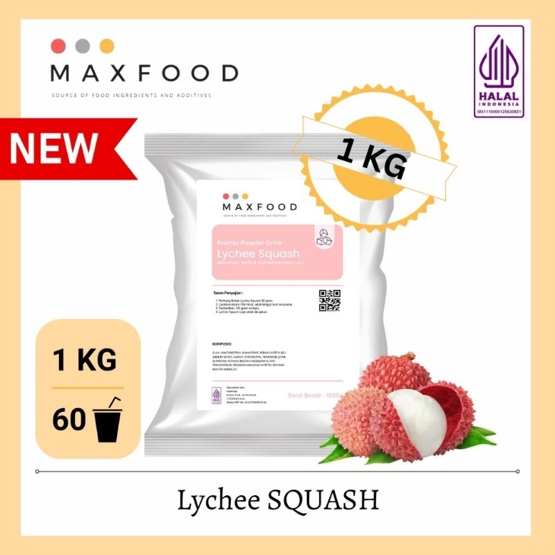 1kg LYCHEE SQUASH / LECI FLAVOR SQUASH DRINK POWDER | Shopee Philippines