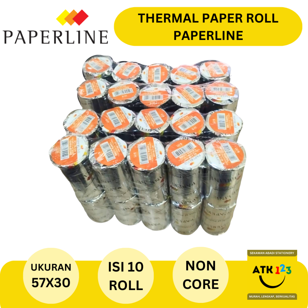 Thermal Paper Roll Cashier Receipt Paperline 57x30 Without Core (1Slop ...