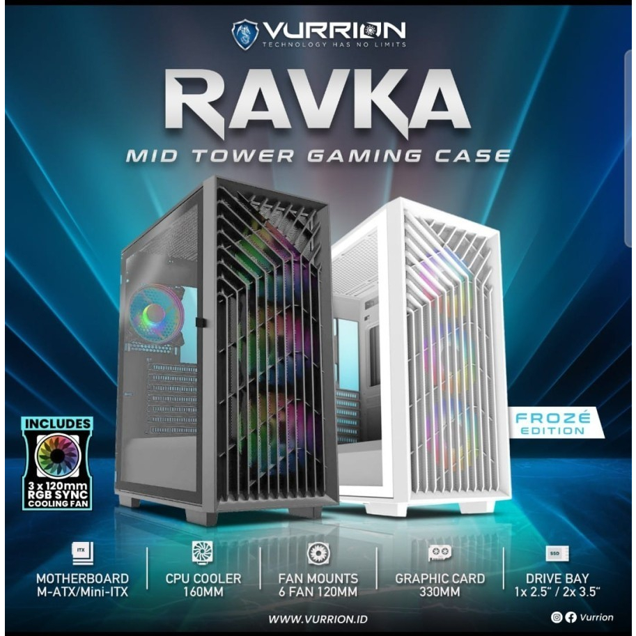 Vurrion RAVKA GAMING Case | M-atx Casing | Shopee Philippines