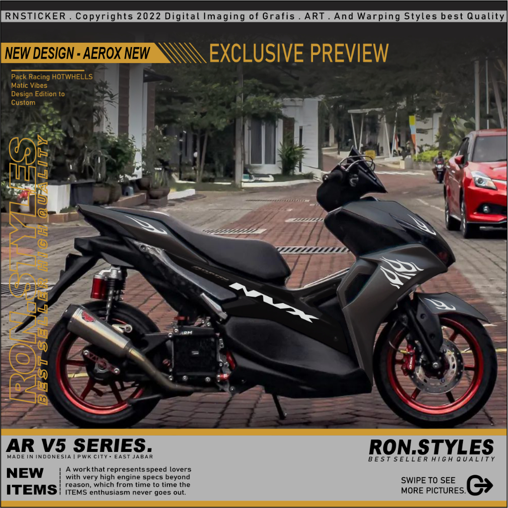Arv5 CUTTING STICKER STRIPING AEROK VARIATION NEW STICKER CUTTING AEROX ...