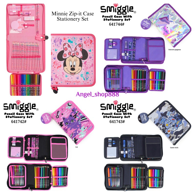 Smiggle Midi Zip Kit Stationery Gift set/colored pencil set | Shopee ...