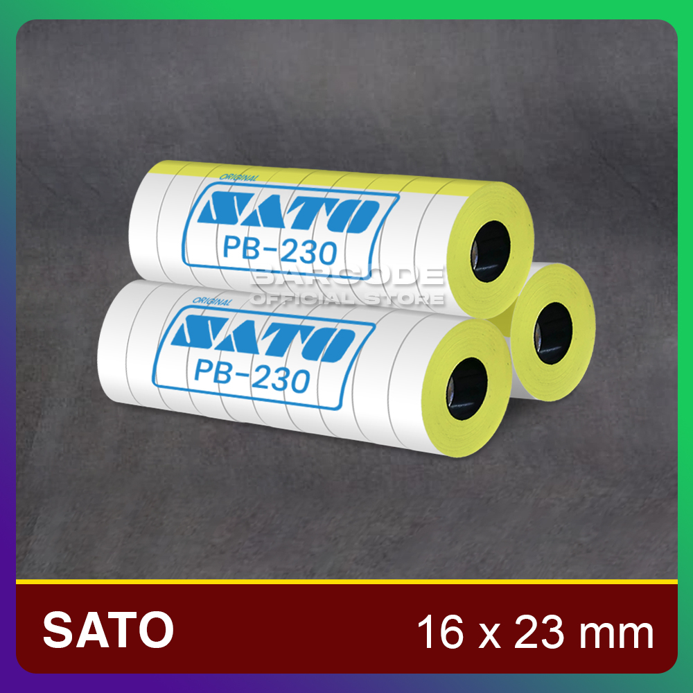 Sato PB-230 Yellow Label Sticker 16mm x 23mm 1 Row 2 Columns | Shopee ...