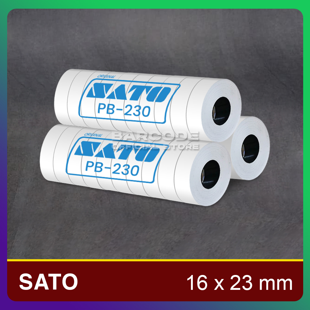 Sato PB-230 White Label Sticker 16mm x 23mm 2 Columns 1 Row | Shopee ...