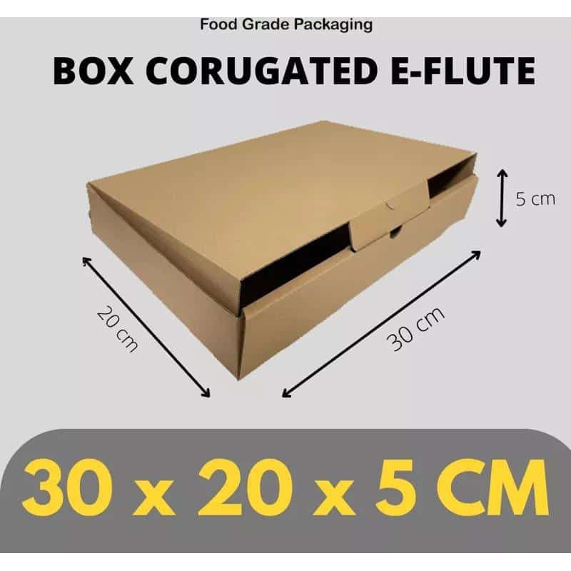 CARDBOARD BOX 30x20x5 cm E-FLUTE CORUGAATED DIECUT CARDBOARD BOX ...