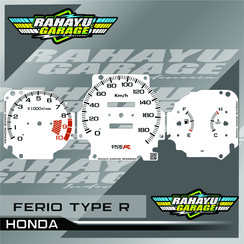 REPLIKA Panel SPIDOMETER HONDA CIVIC FERIO Replica FERIO SIR,FERIO SI,EK4,MUGEN,TYPE R ...