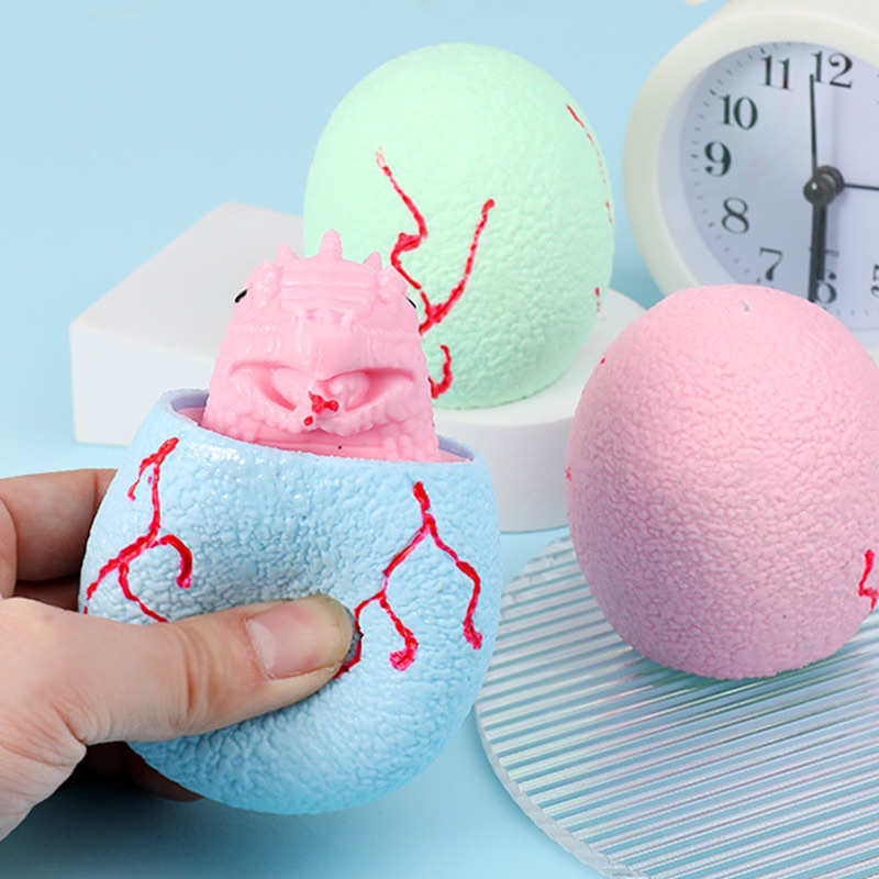 Toy Squishy Dinosaur Egg Dino POP SQUEEZE Squisi Squisi Squisi Silicone ...