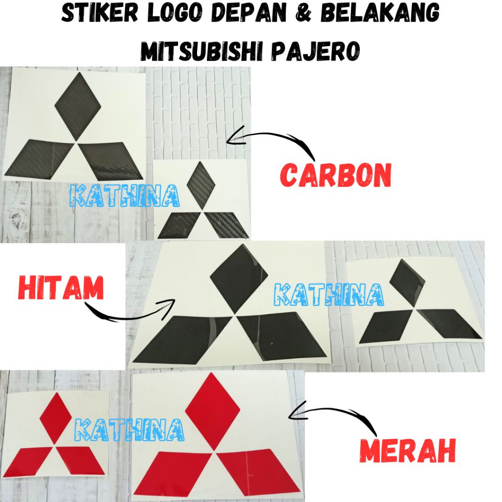 Mitsubishi All New Pajero Car Front and Rear Logo Sticker Logo Sticker ...