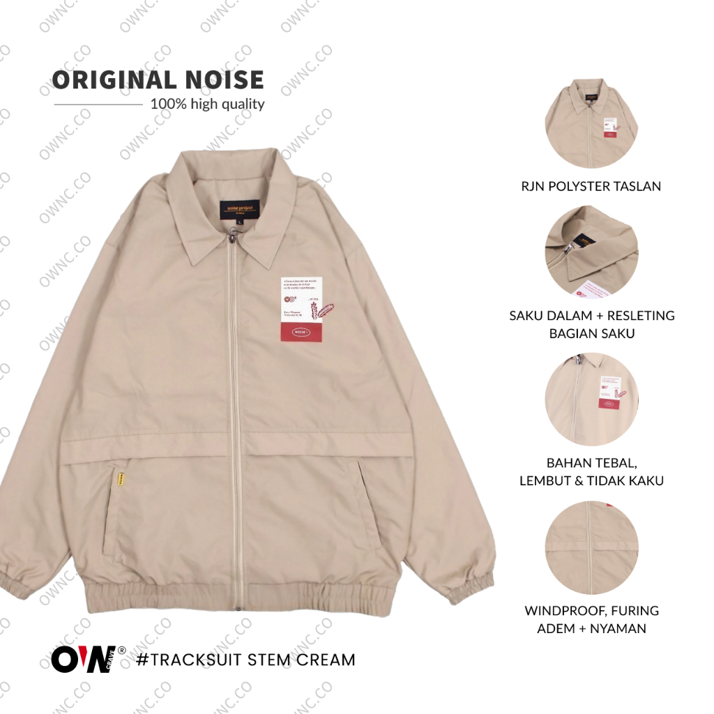 Noise - Latest Original Unisex Taslan Premium Cream Noise Tracksuit ...