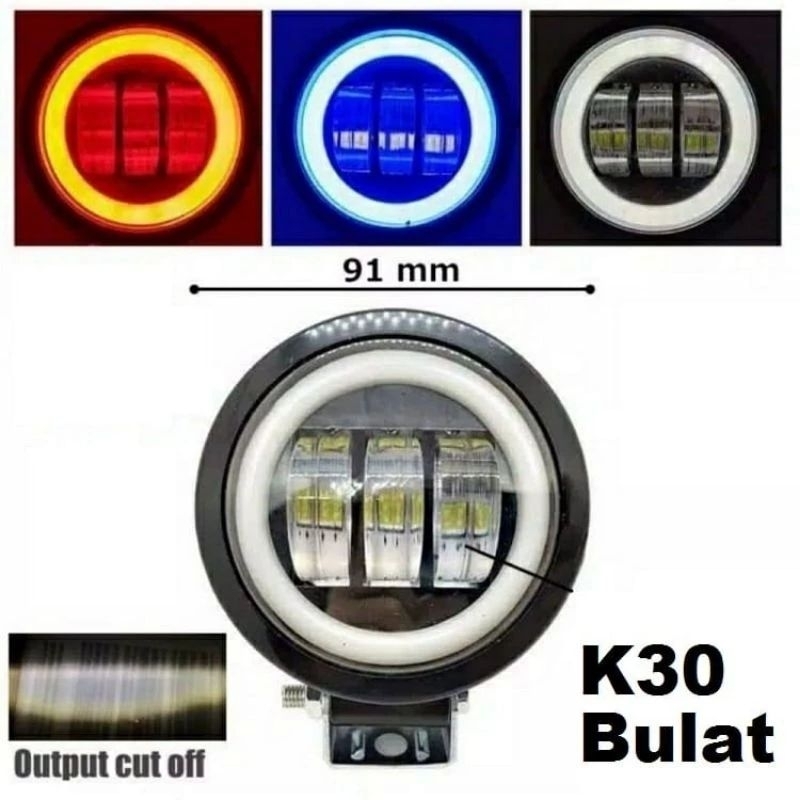 2-led Mini Daymaker Shooting Light Plus Angel Eyes Color Ring | Shopee ...