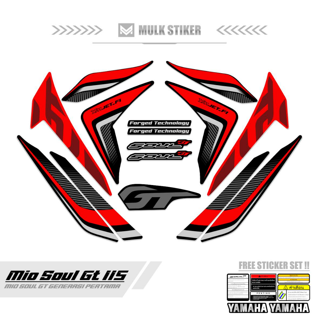 Striping SOUL GT 115 MOTIF 3/2014 BLUECORE/GEN 1/MIO SOUL GT 115/ LED ...