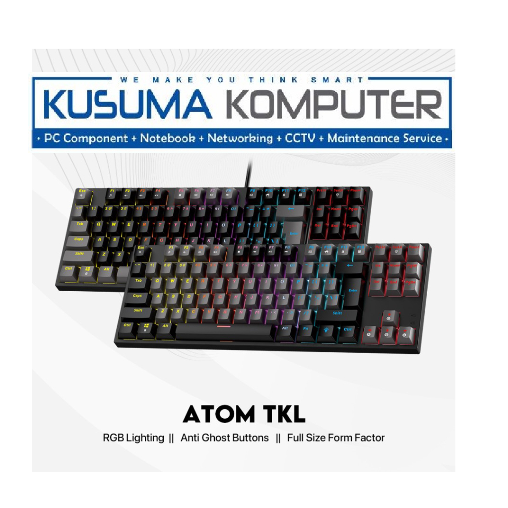 Fantech ATOM MK876 RGB Gaming Mechanical Keyboard TKL RED SWITCH | Shopee Philippines