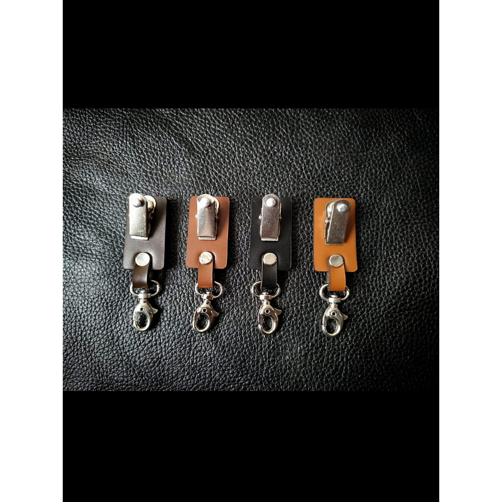 Leather ID CARD Clamp/ID CARD Pocket Clamp/NAME TAG Clamp | Shopee ...
