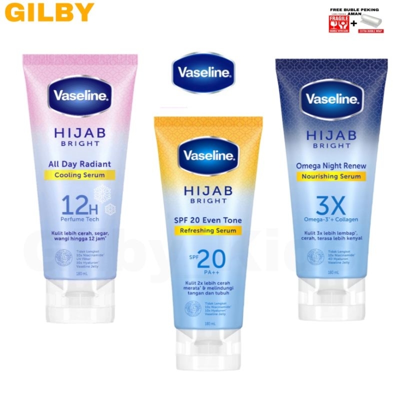 Vaseline Hijab Bright Refreshing Body Serum Spf 20 Pa++ 180ml | Shopee ...