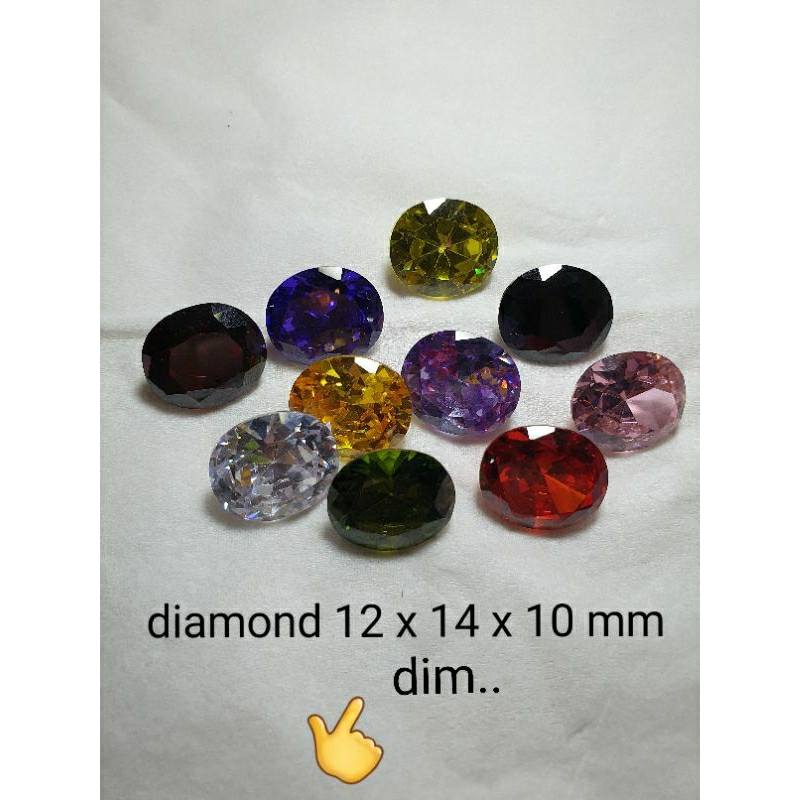 Oval diamond cutting stone dim 12 x 14 x 10 mm | Shopee Philippines