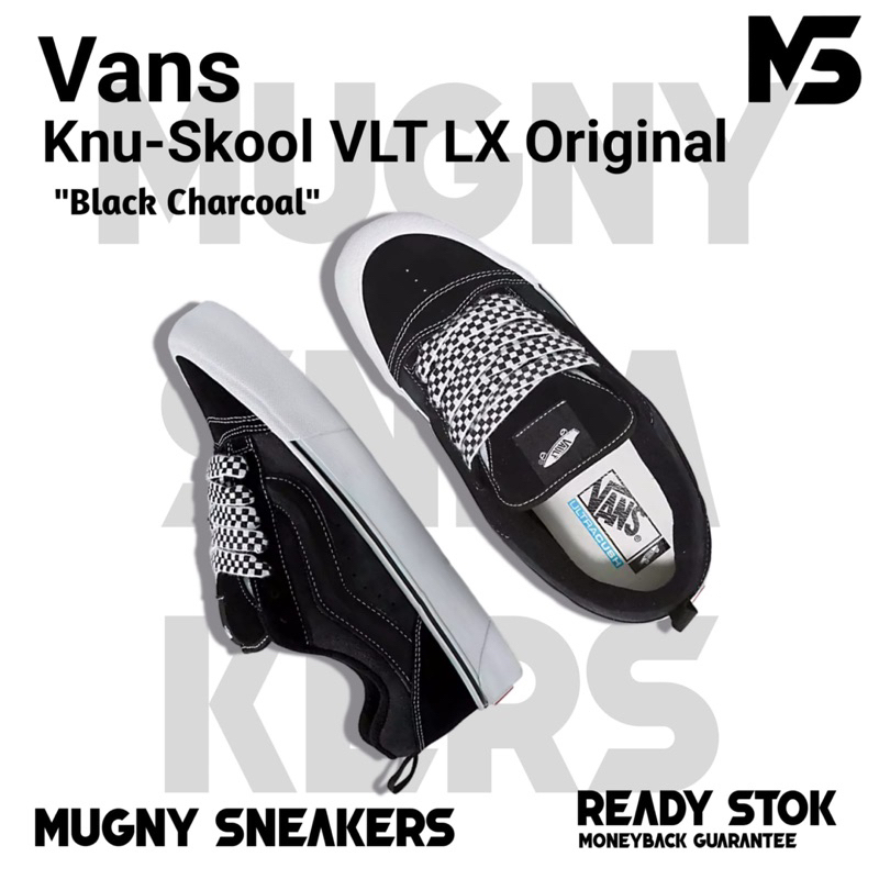 Vans Knu Skool Vault Black Charcoal Original | Shopee Philippines