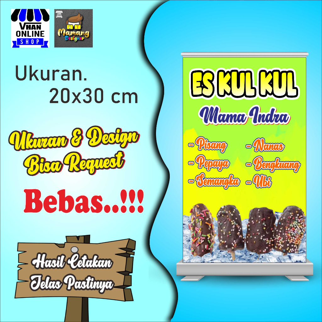 Ice Kul Kul Menu List poster, Chocolate Ice, Glossy Paper Material b ...