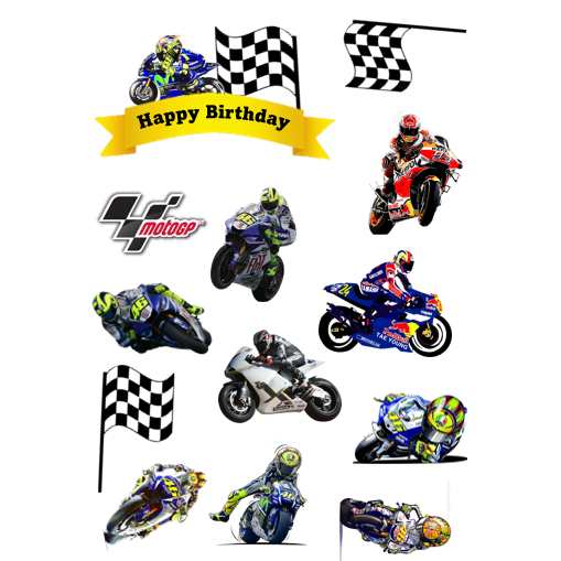 Moto GP Cake Topper/Motorcycle RACING/MOTO GP Theme Birthday Cake ...
