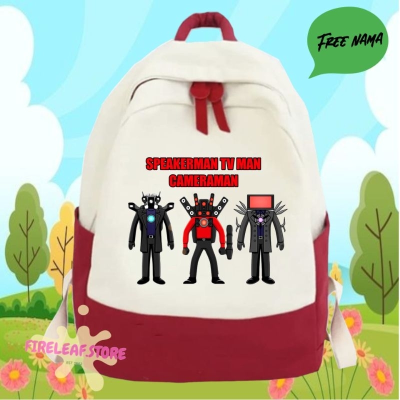 Titan CAMERAMAN SPEAKERMAN TV MAN Backpack New SKIBIDI FREE Name ...
