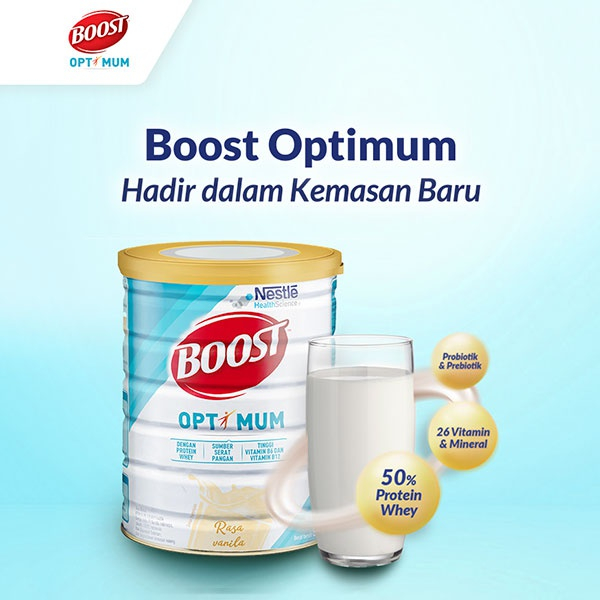 Nestlé BOOST Optimum Vanilla Nutrition Milk For Adults And The Elderly Can 800g | Shopee Philippines