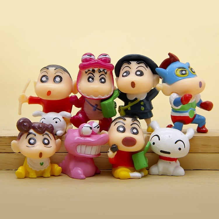 Mini Figure Shin Chan Shinchan Set Gets 8 Cake Toppers | Shopee Philippines