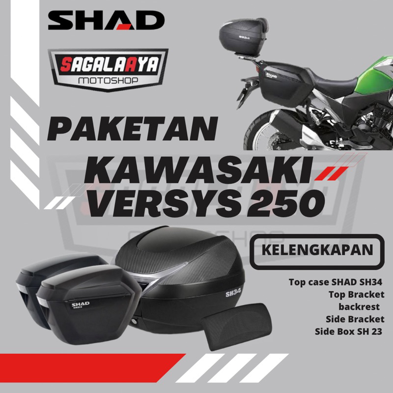 Top BOX BRACKET SIDE BOX Package For KAWASAKI VERSYS 250 | Shopee ...
