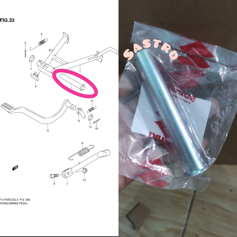 Shaft center stand as double standard iron suzuki satria fu raider 150 ...