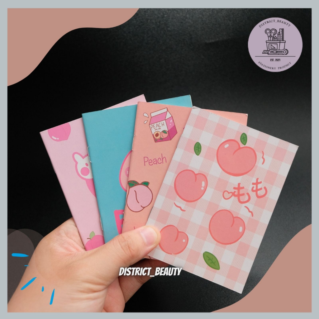NOTEBOOK BUKU TULIS MINI A6 PEACH NOTEBOOK MINI BUAH PEACH PINK LUCU ...