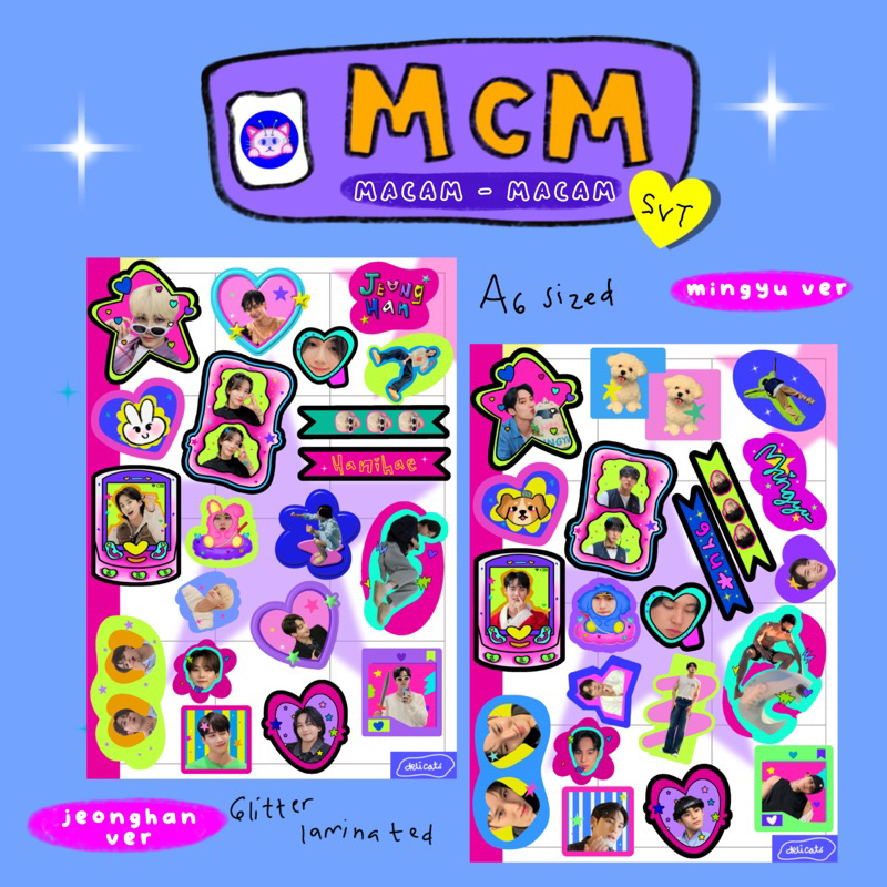 Mcm SEVENTEEN STICKER A6 SIZED (delicats) | Shopee Philippines