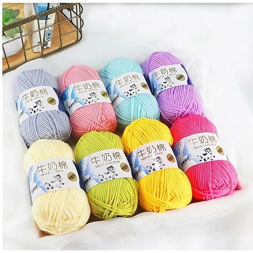 5ply MILK Cotton Knitting Yarn (Choose Color) | Shopee Philippines