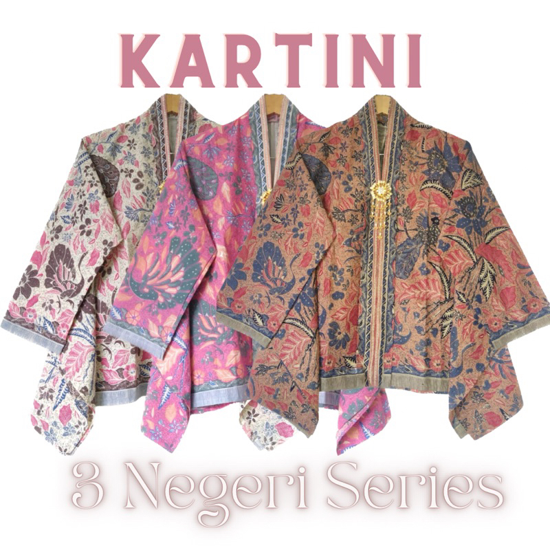 Kartini Three Country Batik Blouse Tops Work Batik Formal Batik ...