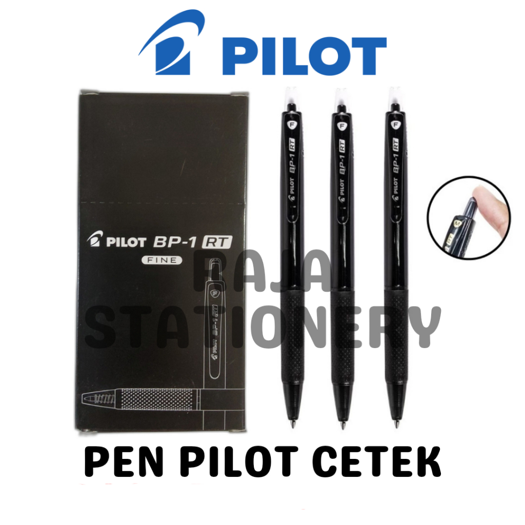 HITAM Pilot Ball Pen Clicker BP-1 RT Black Blue / Pilot Pen Black Blue ...