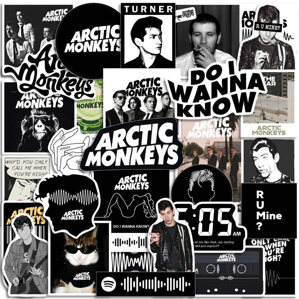 30 Pcs Aesthetic Arctic Monkeys Vinyl Waterproof Stickers - Kece Distro ...