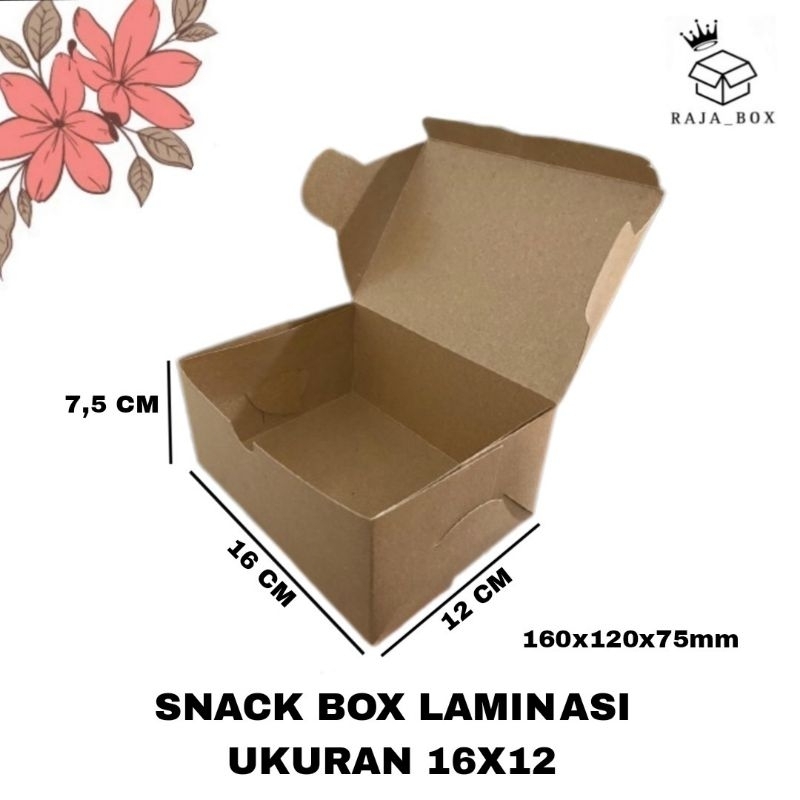 12x16 Kraft Cake Box / Cake Cardboard Box / Snack Box / Catering Snack ...