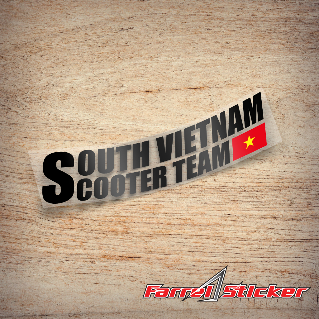 SOUTH vietnam SCOOTER TEAM Sticker, Vietnamese TEAM Sticker | Shopee ...