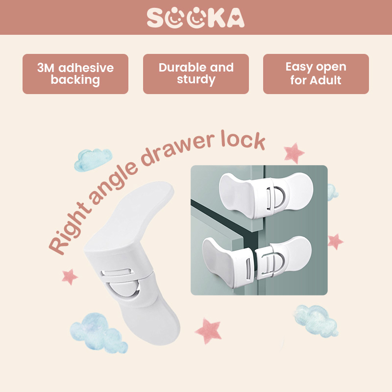 Sooka Corner Drawer Lock For Child Safety Protection To Prevent Pinched ...